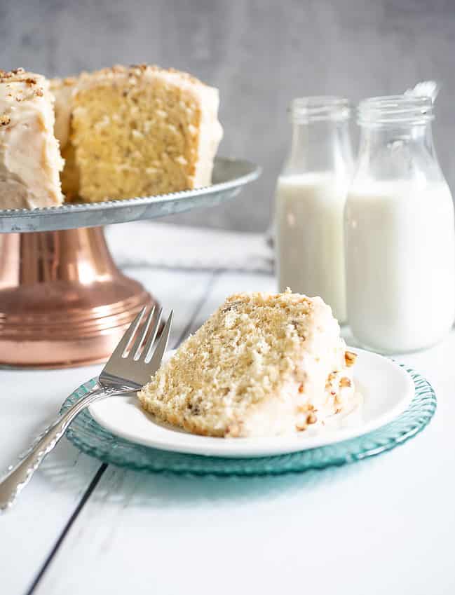 Maple Pecan Chiffon Cake with Browned Butter Icing - Adventures in the ...
